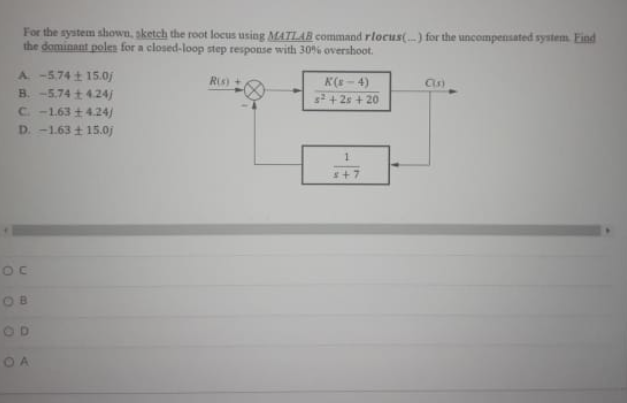 Solved For the system shown, sketch the root locus using | Chegg.com