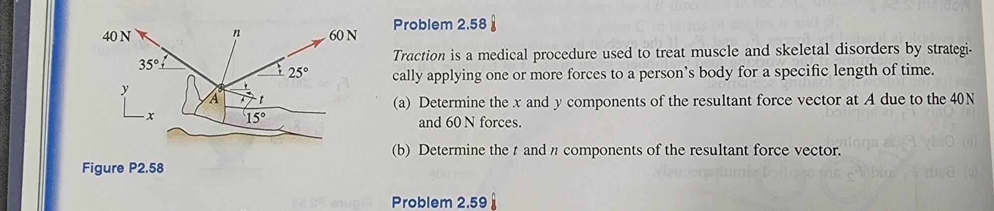 Solved Traction is a medical procedure used to treat muscle | Chegg.com