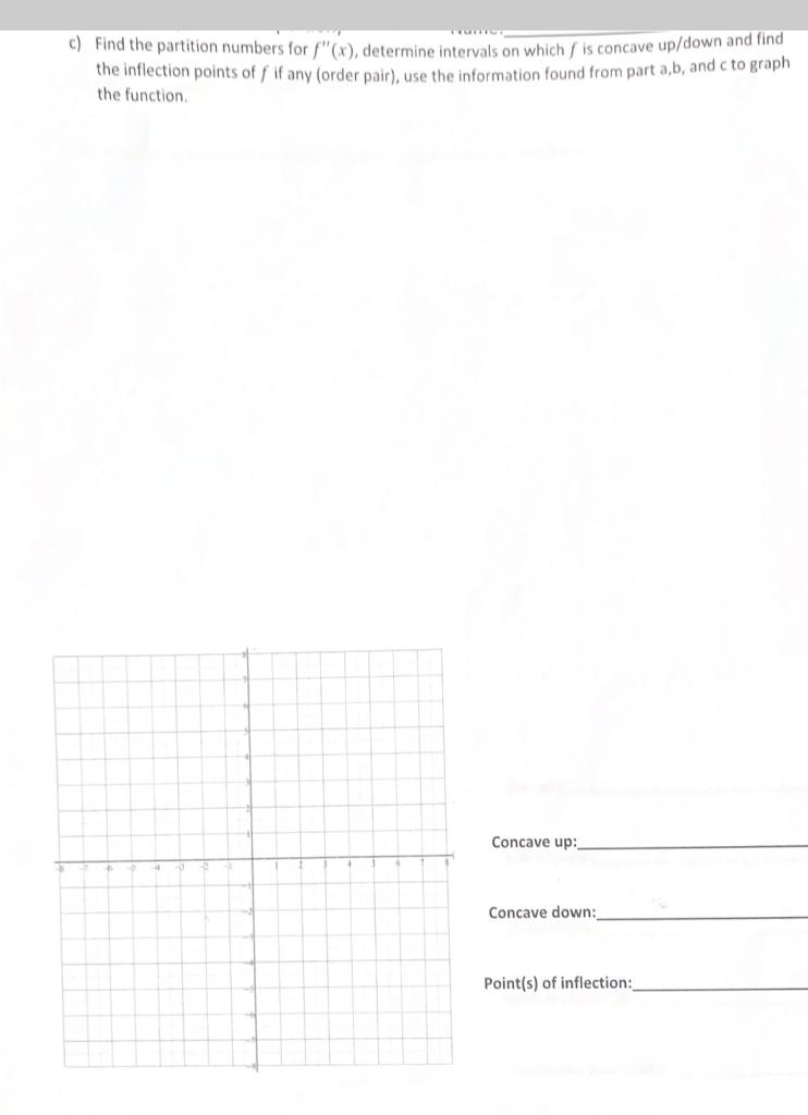 Solved 1. Graph the function by finding the following | Chegg.com