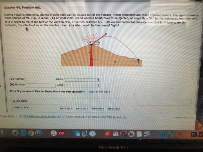 Solved Chapter 04, Problem 091 During voicanic eruptions, | Chegg.com