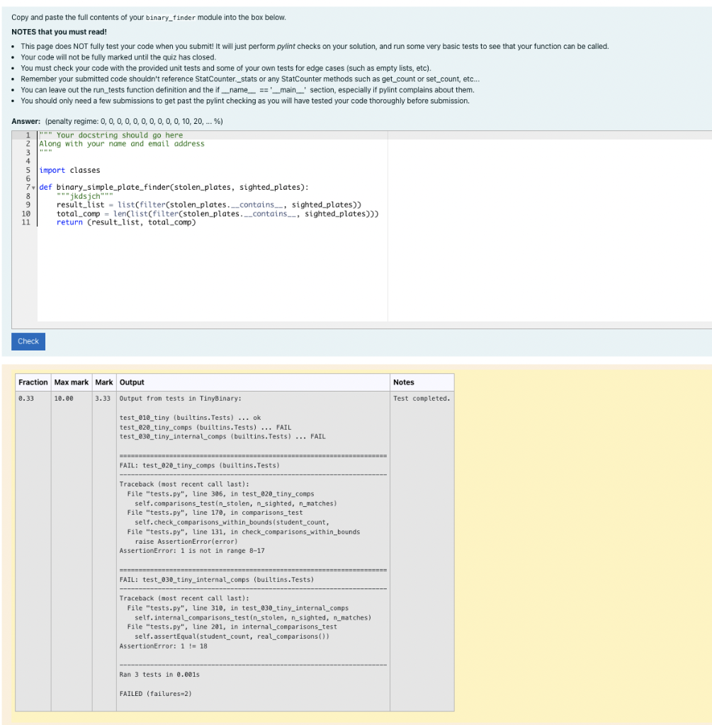 Solved Binary not linear The first picture is the question | Chegg.com