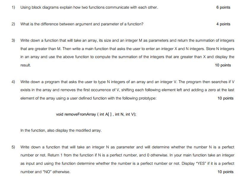 Solved 1) Using block diagrams explain how two functions | Chegg.com