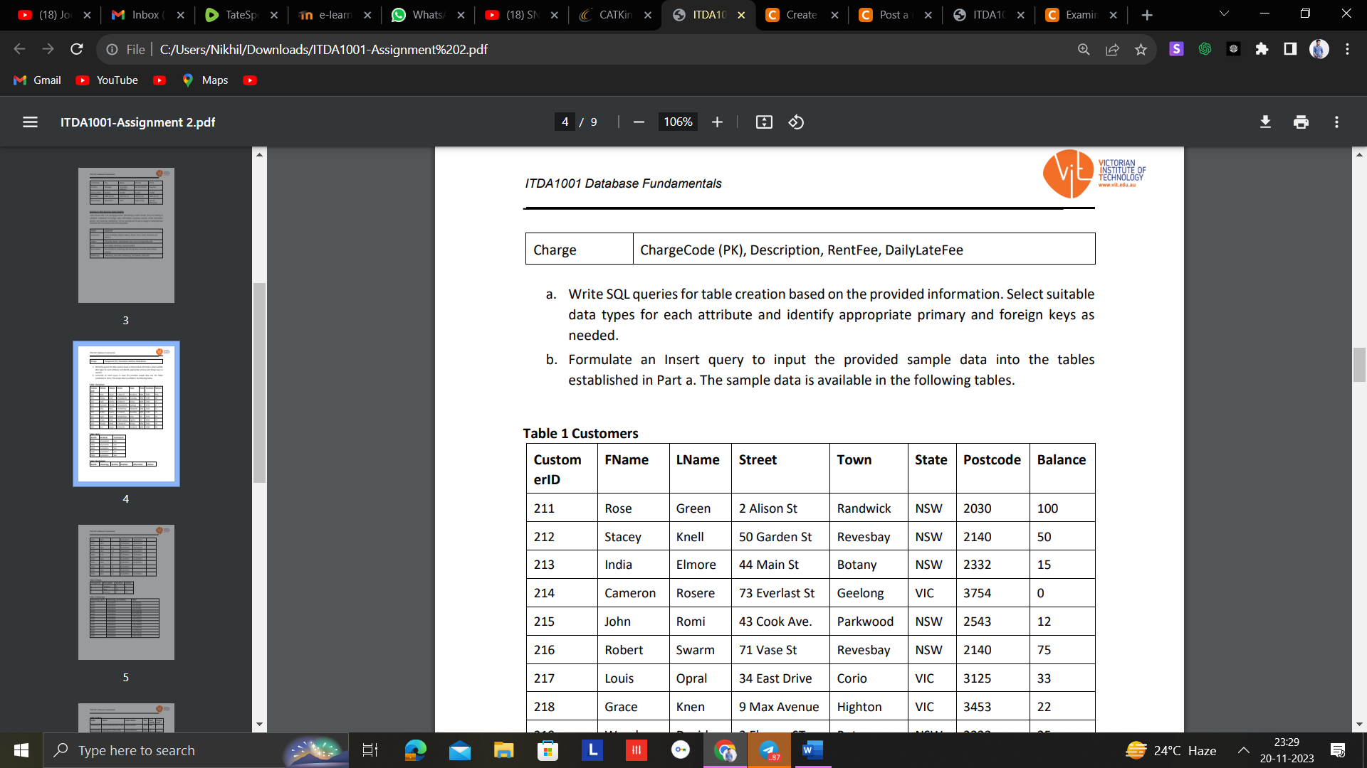 Solved Activity 2: SQL Queries (Case Study): Video Rental | Chegg.com