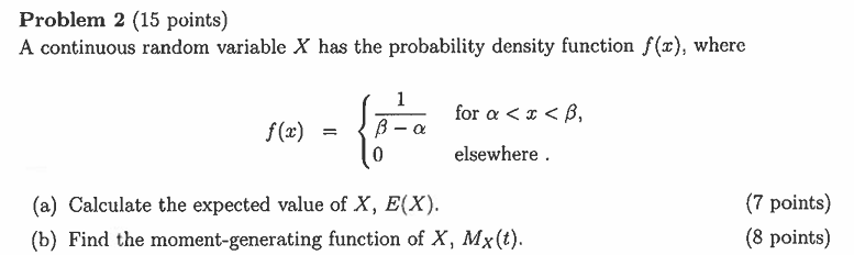 Solved Problem 2 (15 ﻿points)A continuous random variable x | Chegg.com