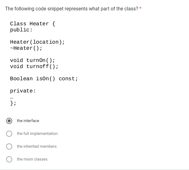 Solved The following code snippet represents what part of | Chegg.com