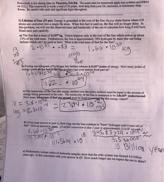 Solved Homework is due during class on Thursday, Feb 8th. | Chegg.com