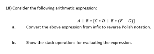 Solved Consider the following arithmetic | Chegg.com
