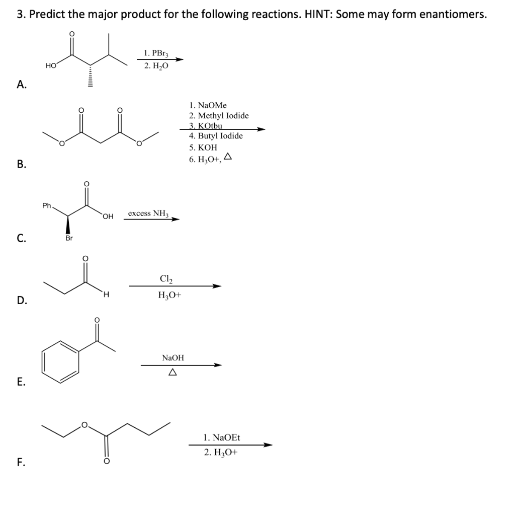 Solved 1. Draw the thermodynamic enol of the following 2 | Chegg.com
