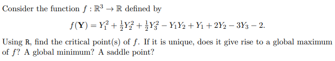 Solved Consider the function f:R3→R defined by | Chegg.com