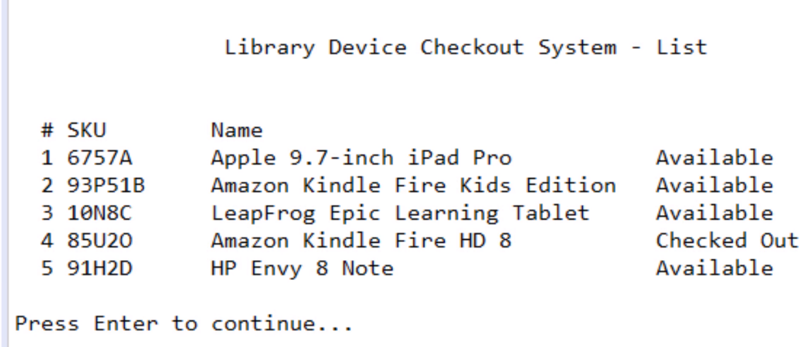 I have a Library System Device Check out project | Chegg.com