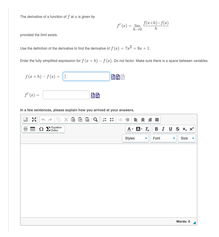 Solved Use the definition of the derivative to find the | Chegg.com
