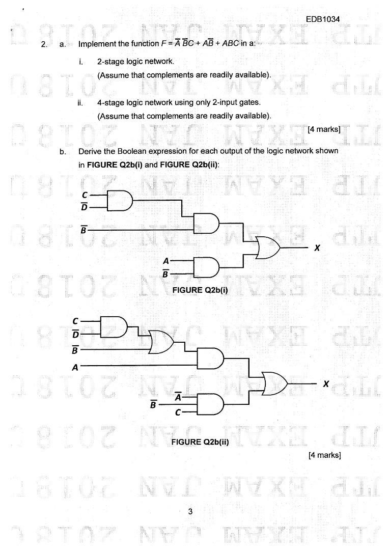 Solved 2. a. Implement the function F=AˉBˉC+ABˉ+ABC in a: i. | Chegg.com