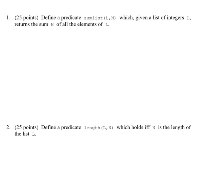 Solved To be Done in prolog programming, please answer both | Chegg.com