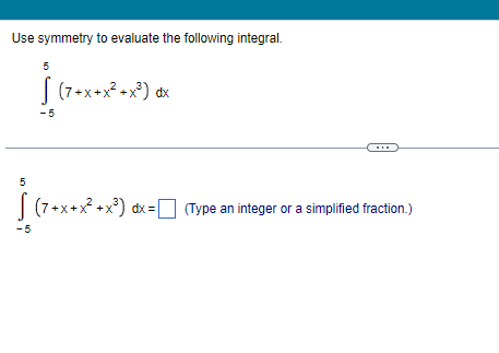 Solved Use symmetry to evaluate the following integral. | Chegg.com