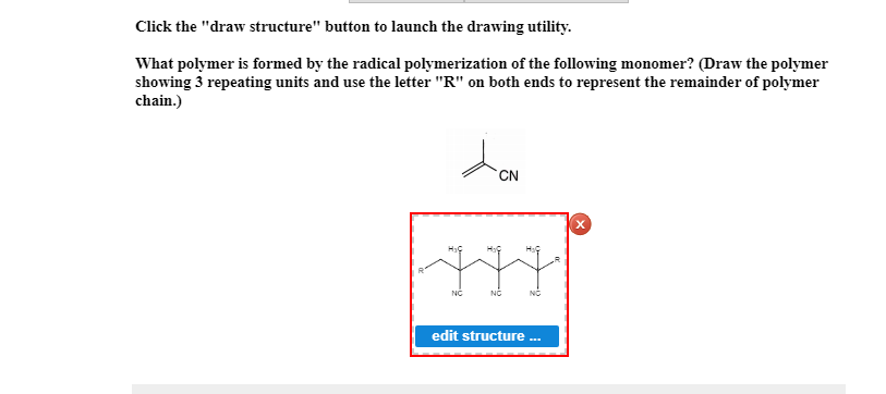 Solved Click the "draw structure" button to launch the | Chegg.com