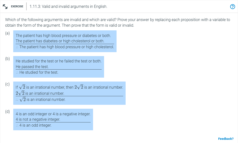 Solved Which of the following arguments are invalid and | Chegg.com