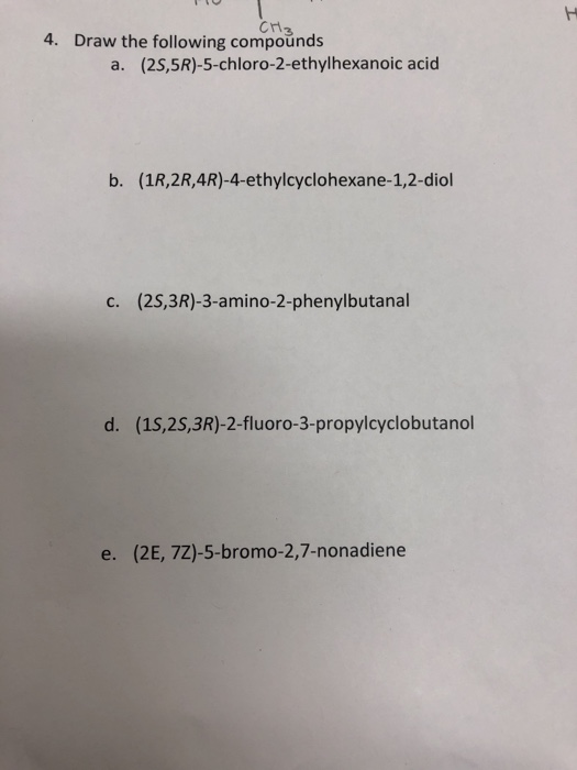 Solved Draw the following compounds: A) | Chegg.com