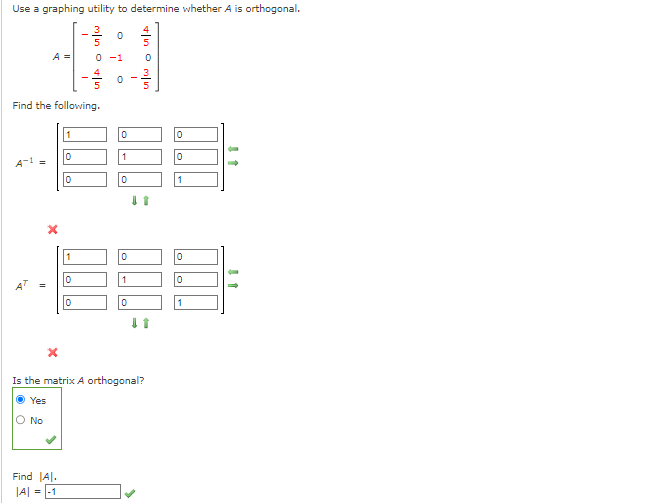 Solved Use a graphing utility to determine whether A is | Chegg.com
