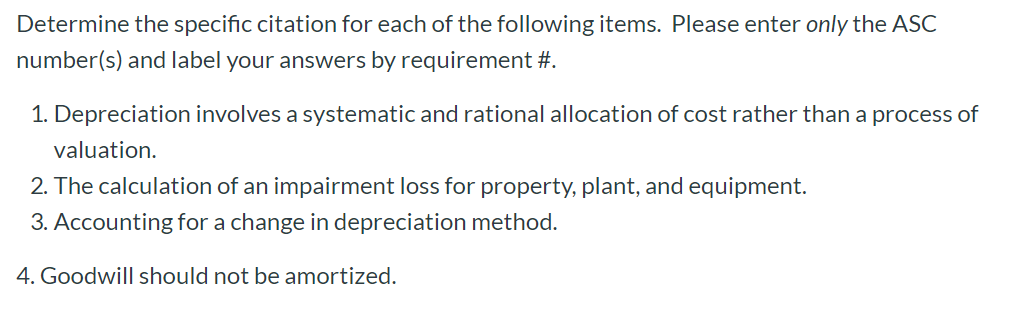 Solved Determine the specific citation for each of the | Chegg.com
