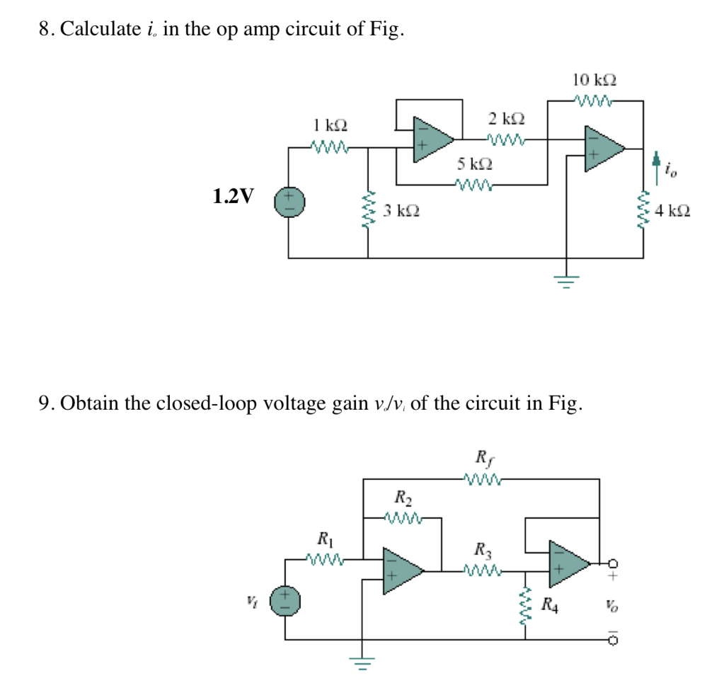 Solved Please answer both questions 8 and 98. Calculate Io | Chegg.com