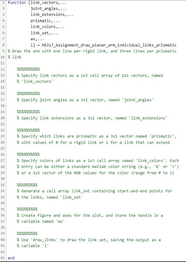 Solved and Make a plot of a planar a 3-link arm, with each | Chegg.com