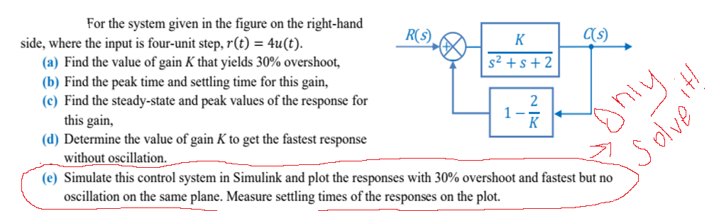 Solved For the system given in the figure on the right-hand | Chegg.com