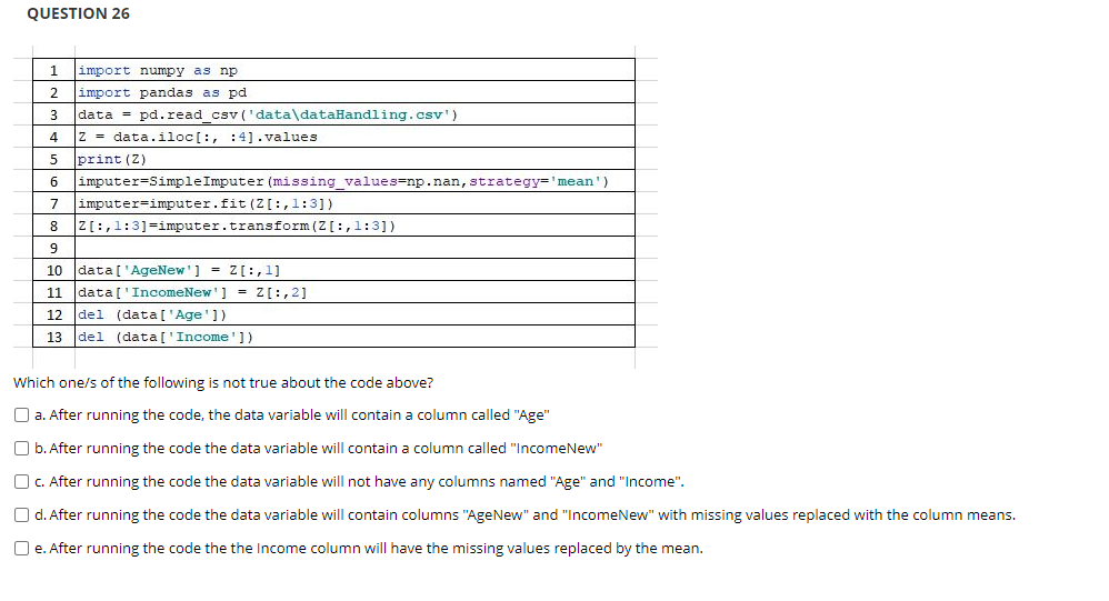 Solved Which one/s of the following is NOT true about the | Chegg.com