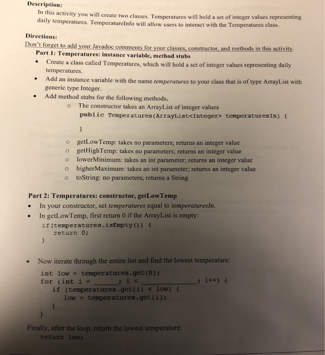 Solved Description: In this acti vity you will create two | Chegg.com