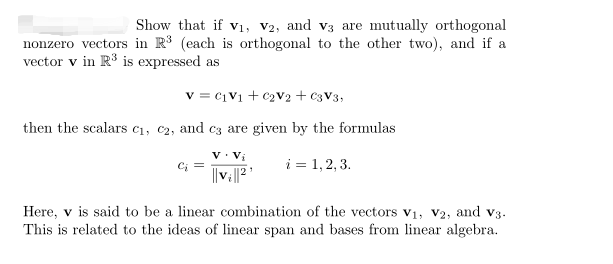 Solved Show that if vi, V2, and v3 are mutually orthogonal | Chegg.com