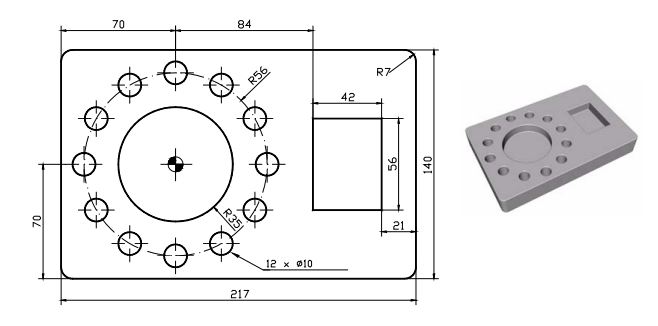 Solved Write the CNC milling part program, for the above | Chegg.com
