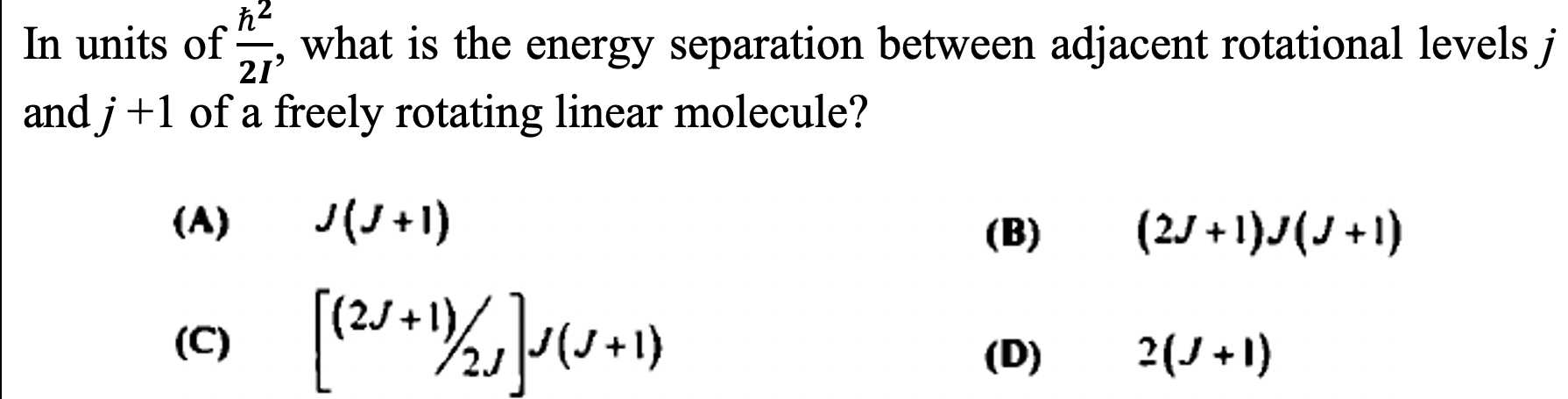 Solved 无2 In units of what is the energy separation between | Chegg.com