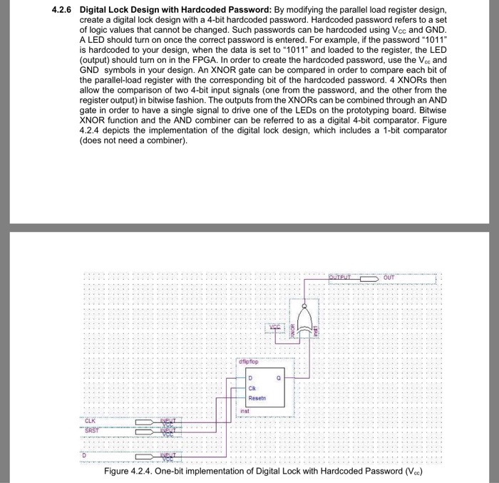 Solved 4.2.6 Digital Lock Design with Hardcoded Password: By | Chegg.com