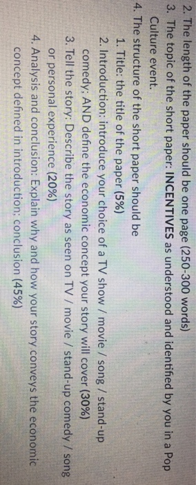 Solved This is for my pop culture economics class. An | Chegg.com