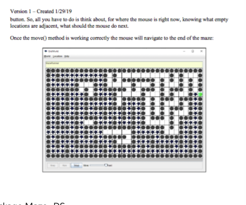 Solved Version 1 - Created 1/29/19 Step 5 - Make the mouse | Chegg.com