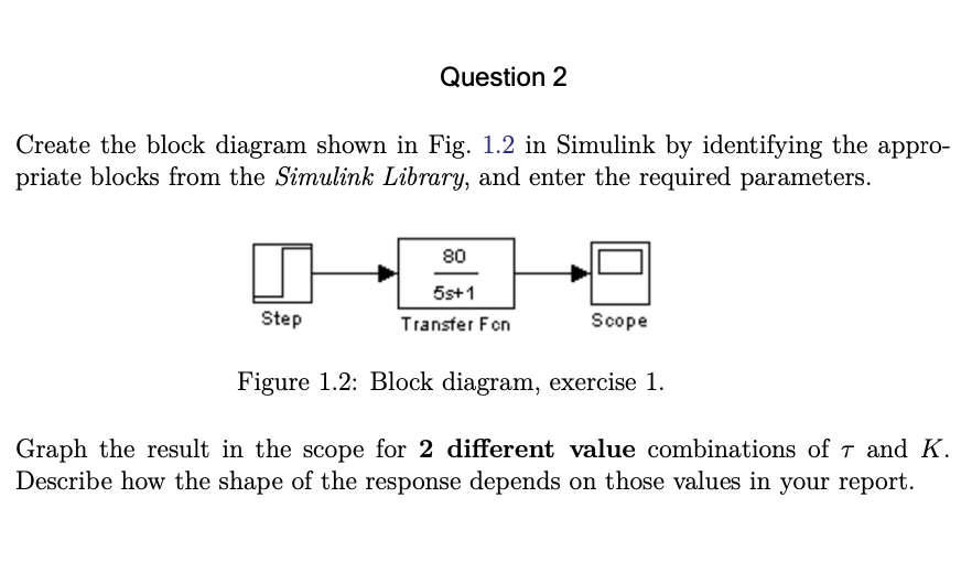 Solved Create the block diagram shown in Fig. 1.2 in | Chegg.com