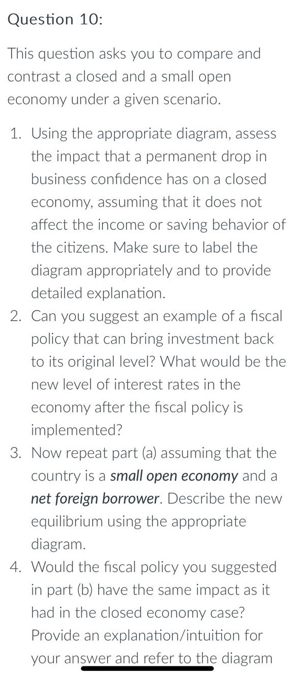 Solved Question 10:This question asks you to compare | Chegg.com