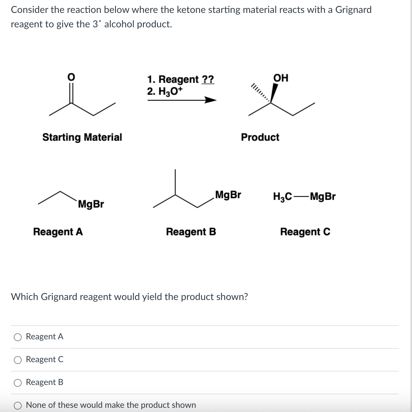 Solved Which Grignard reagent would yield the product | Chegg.com