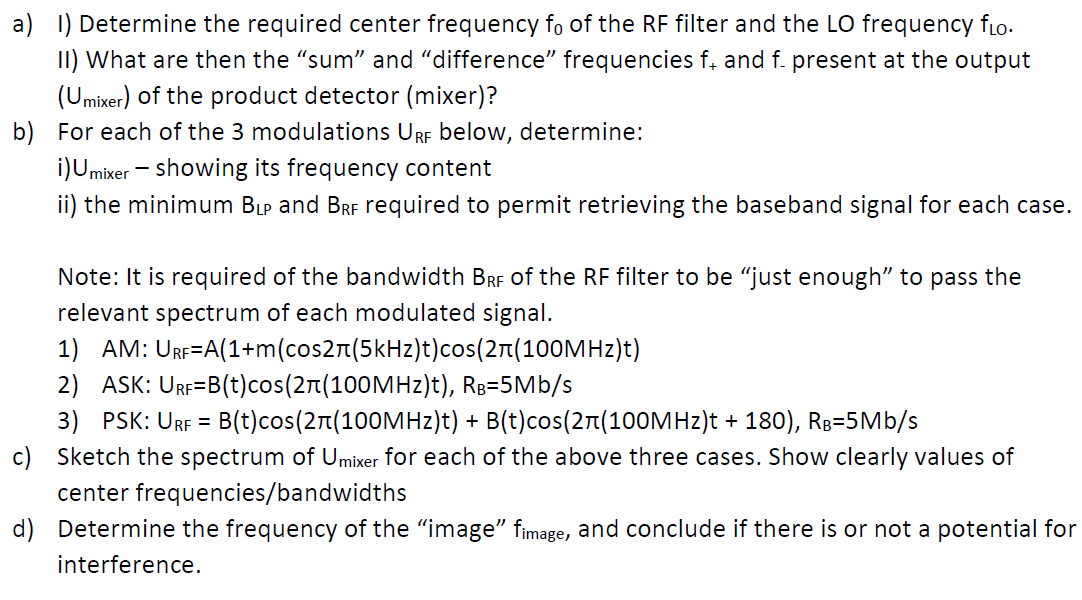 A direct-conversion (zero-if) receiver is shown below | Chegg.com