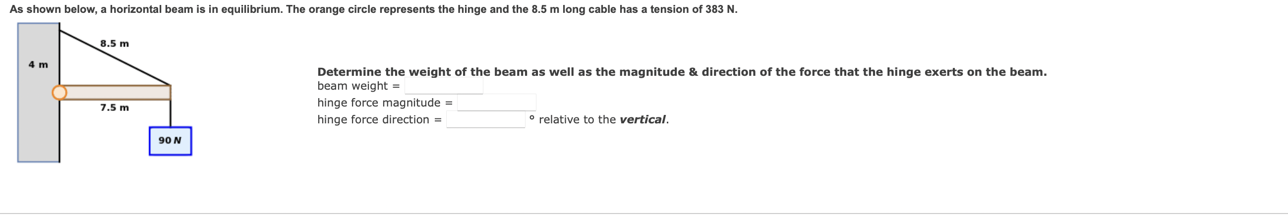 Solved Determine the weight of the beam as well as the | Chegg.com