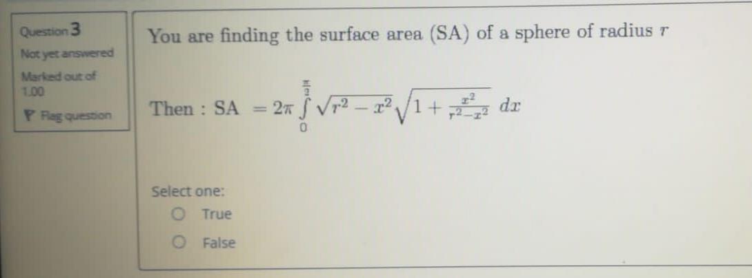 Solved You are finding the surface area (SA) of a sphere of | Chegg.com