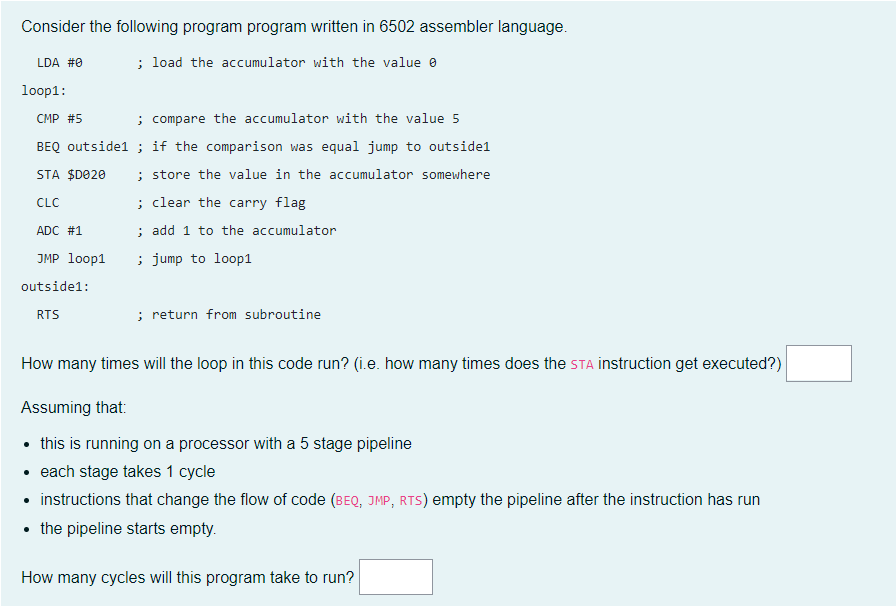 Solved Consider the following program program written in | Chegg.com