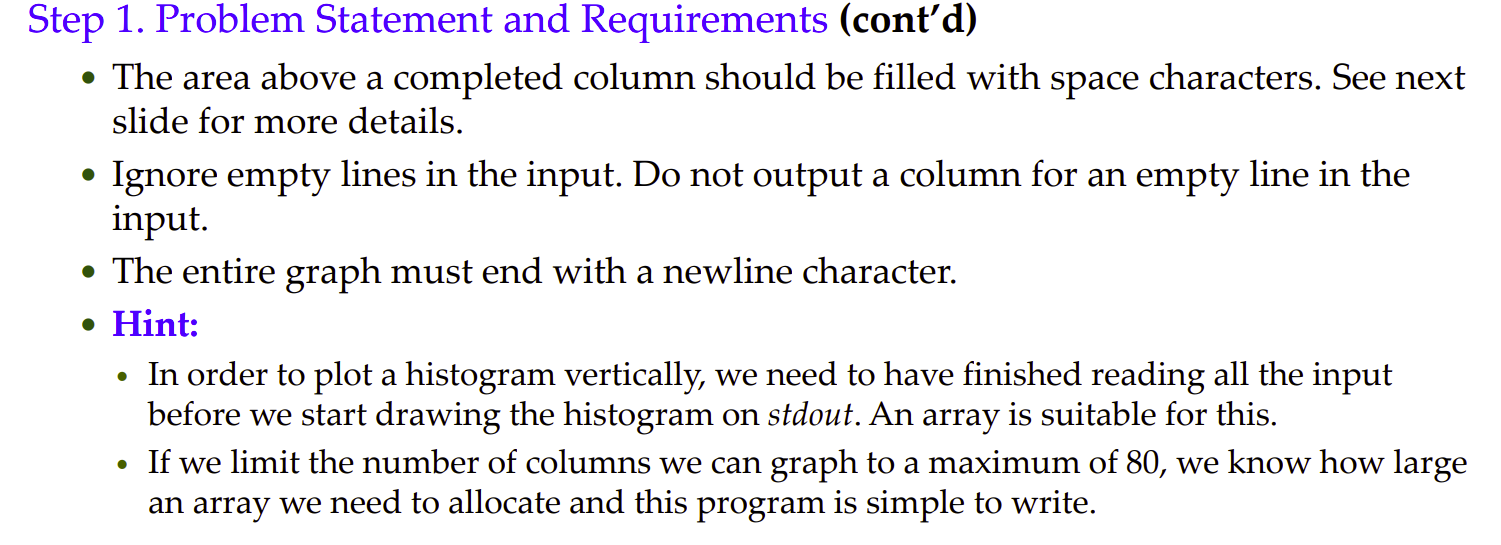 Solved Step 1. Problem Statement and Requirements Write a C | Chegg.com
