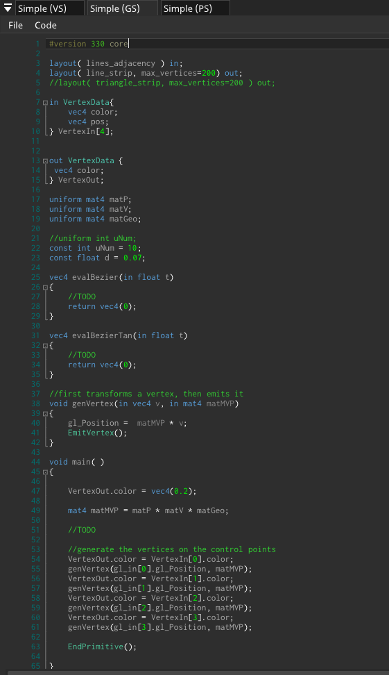 \#version 330 layout (location =0 ) in vec 3 pos; | Chegg.com