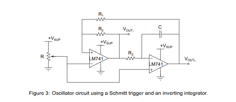 Solved Figure 3: Oscillator circuit using a Schmitt trigger | Chegg.com