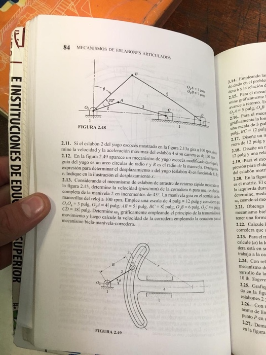 Solved 2.12 Shown in Fig 2.49 is a modified Scotch yoke | Chegg.com