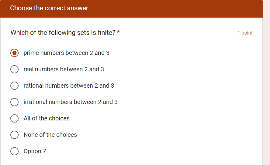 Solved Choose the correct answer Which of the following sets | Chegg.com