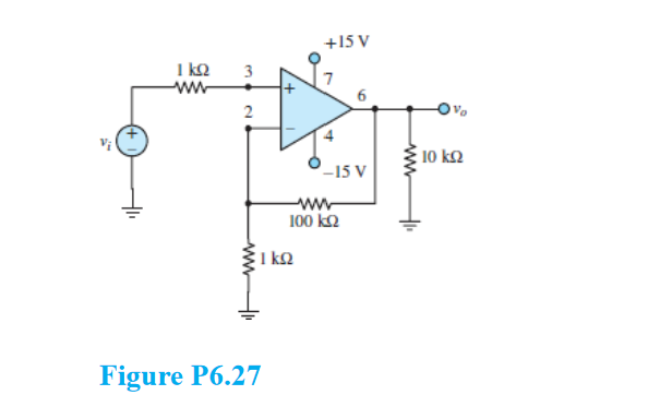 Solved 6.27 Figure P6.27 shows a simple practical amplifier | Chegg.com