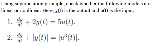 Solved Using superposition principle, check whether the | Chegg.com