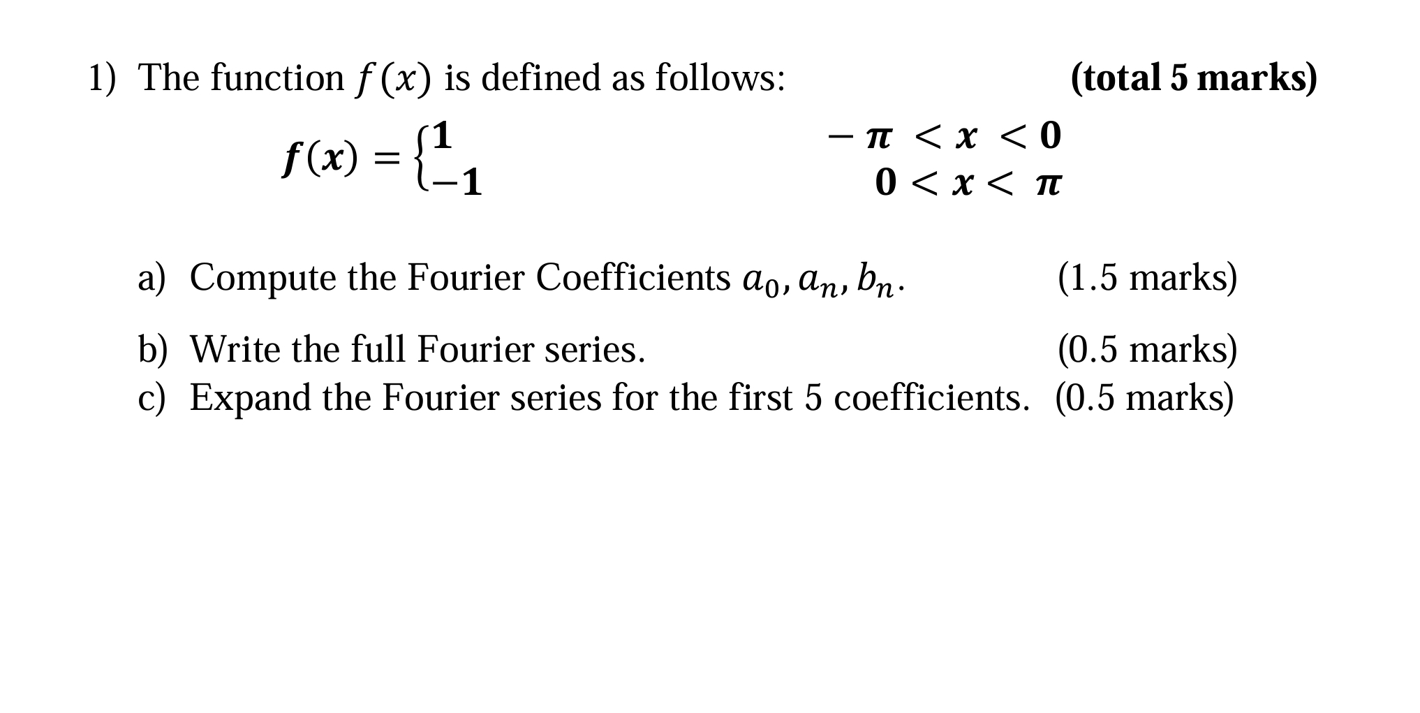 Solved by an EXPERT The function f(x) is ﻿defined as ﻿follows:(total 5 | Chegg.com