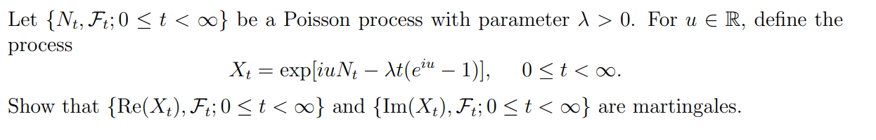 Solved Let {N_(t),F_(t);0